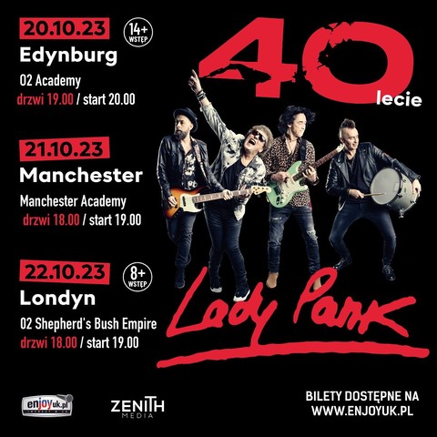 Koncert zespołu LADY PANK - Edynburg Manchester Londyn